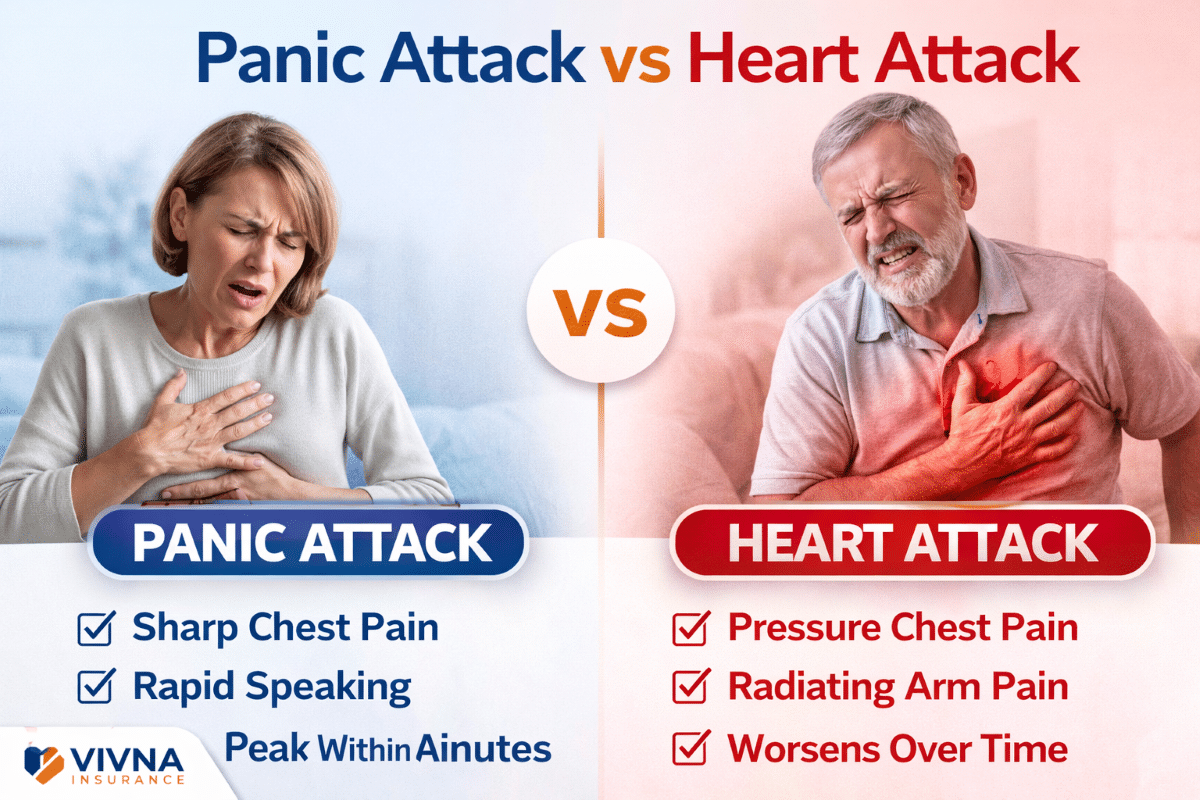 Difference Between Panic Attack and Heart Attack | Guide